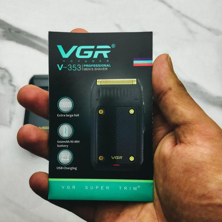VGR V-353 Ultra-Thin Electric Shaver | USB Rechargeable | Travel Beard Trimmer - Hair Care - 313841