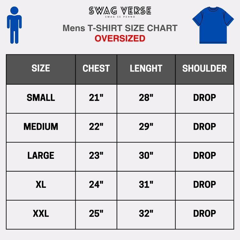 Swag Verse Oversized T-Shirts for Women and Girls | Unisex Casual Graphic Tees with Relaxed Fit ...